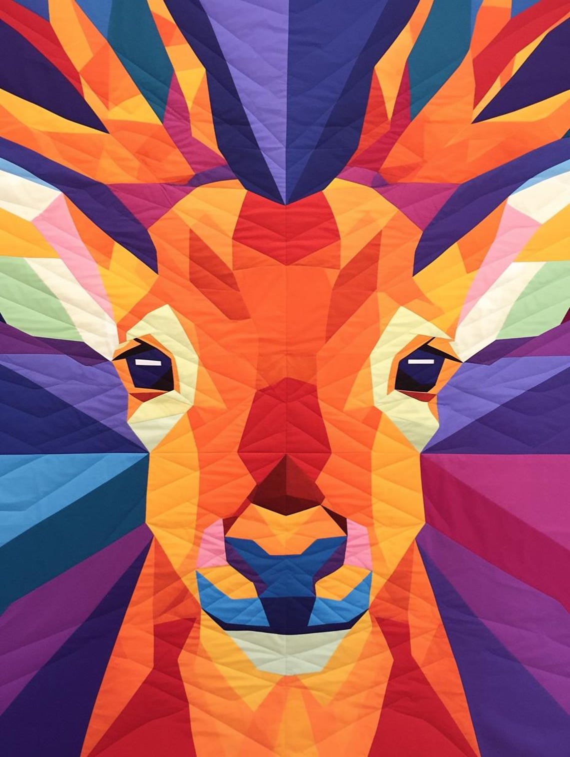 40 Creative Forest Animal Quilt Ideas. Geometric Wildlife Quilt Pattern ...