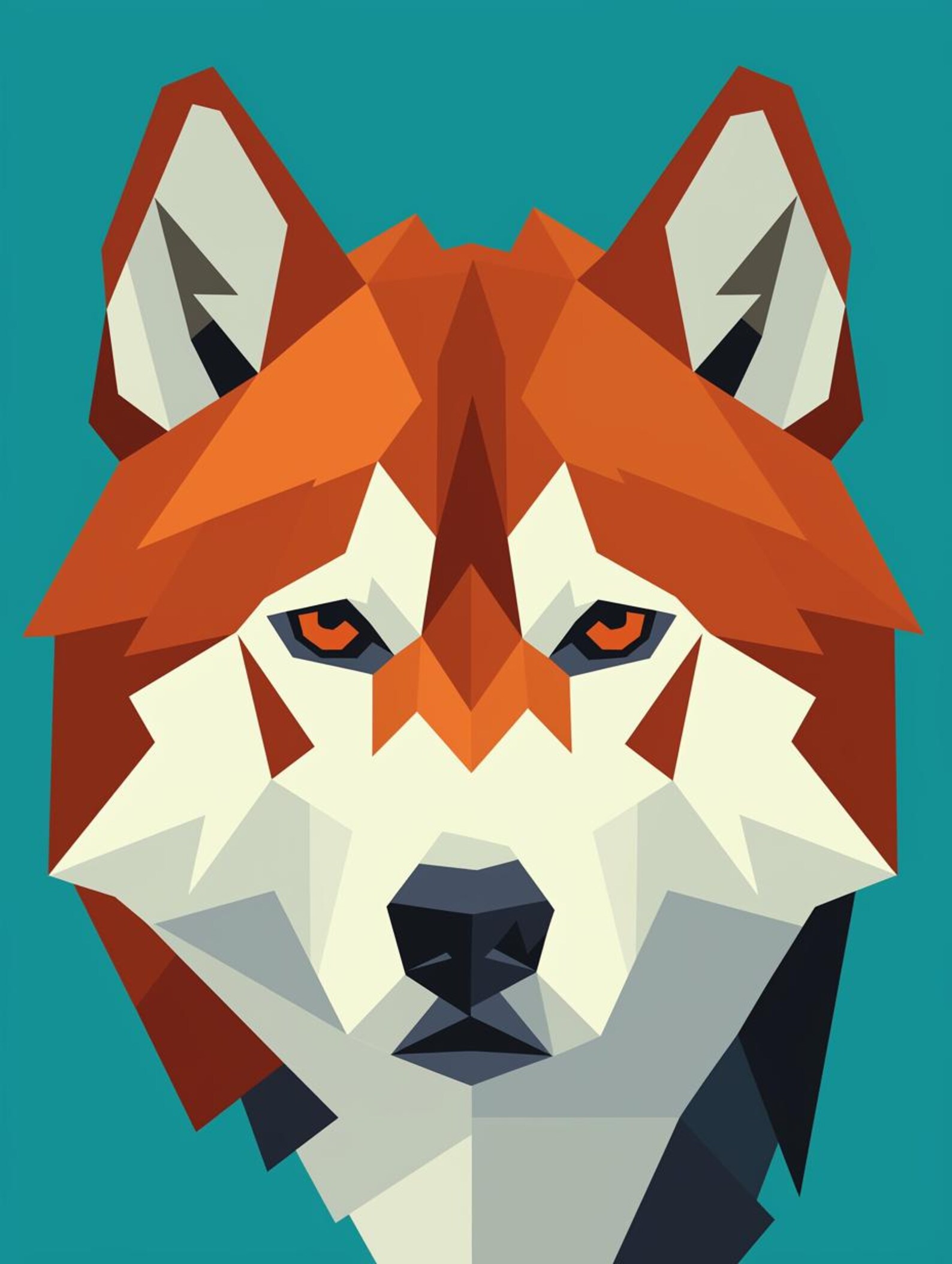Siberian Husky Quilt-inspired Portraits | 20 Low Poly FPP Reference ...