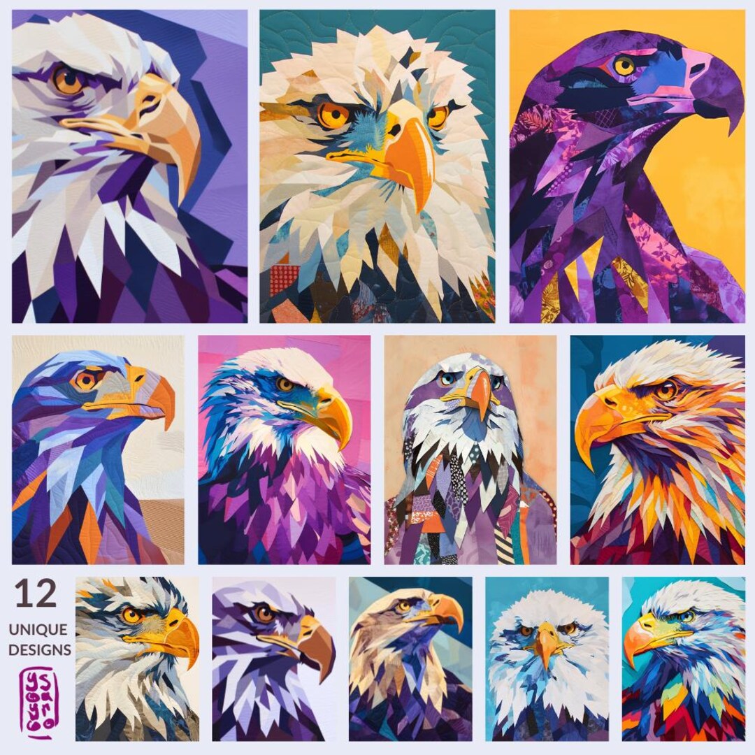 Majestic Eagle Quilt Design – Geometric Fabric Art for Sewing & Home ...