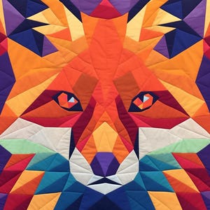 40 Creative Forest Animal Quilt Ideas. Geometric Wildlife Quilt Pattern ...