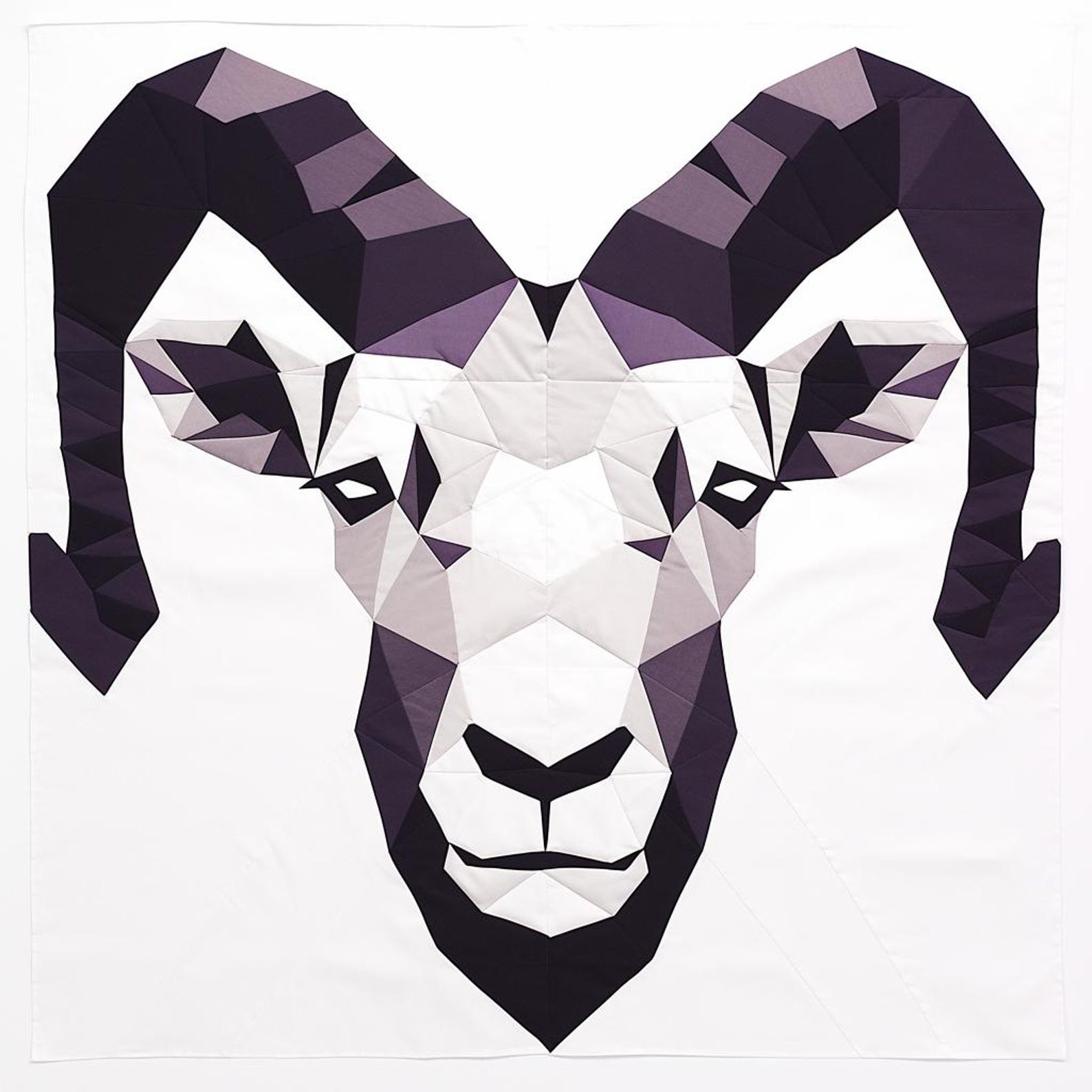 Set of 6 Mountain Goat Quilt Designs || Minimalist Goat Head Art ...