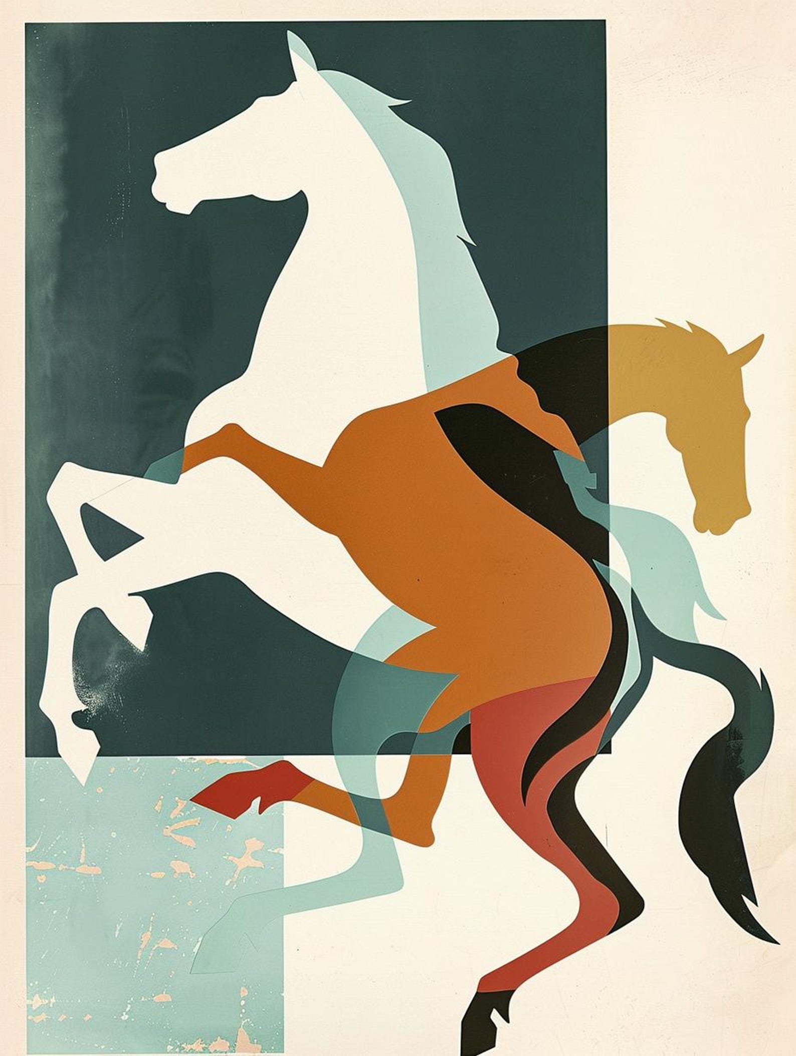 Equestrian Art Prints: Modern Horse Poster Set (digital Download) - Etsy