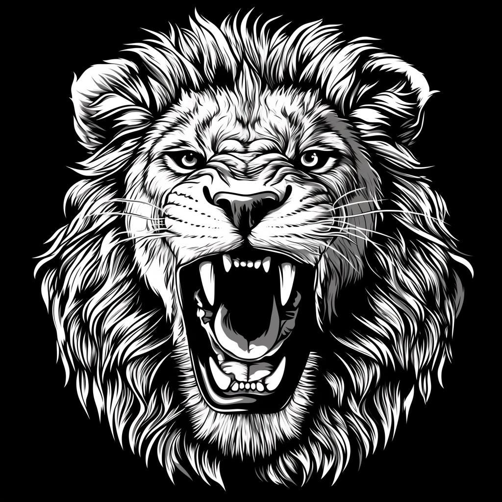 Lion Engraving PNG Bundle - Digital Laser Engraving Files for Wood ...