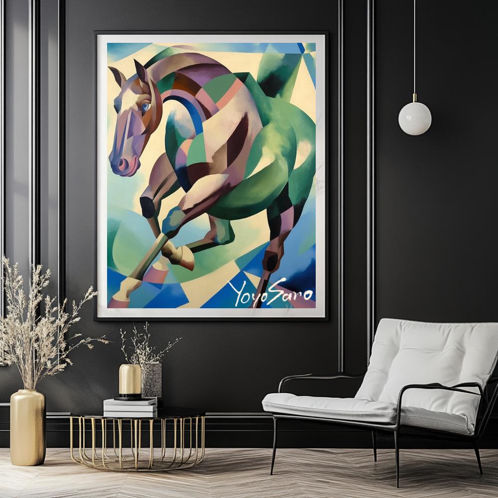 Set of 9 Cubism Horse Paintings || Digital Downloads – Abstract Art for ...
