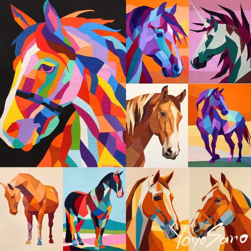 9 Modern Horse Fabric Collage Ideas | Collage Quilt Patterns Ideas ...