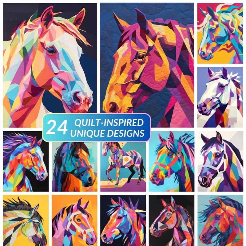Geometric Horse Art - Etsy