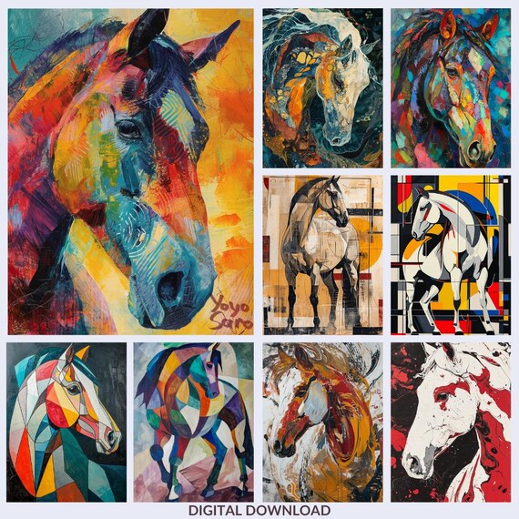 Pinturas Abstractas De Caballos Sally Vaughan Abstracto Británico