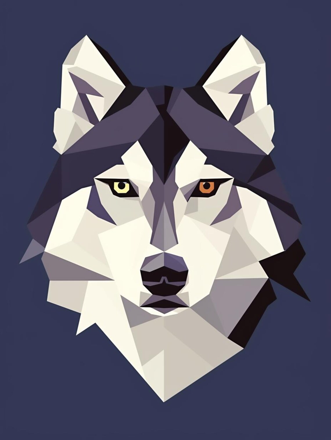 Siberian Husky Quilt-inspired Portraits | 20 Low Poly FPP Reference ...