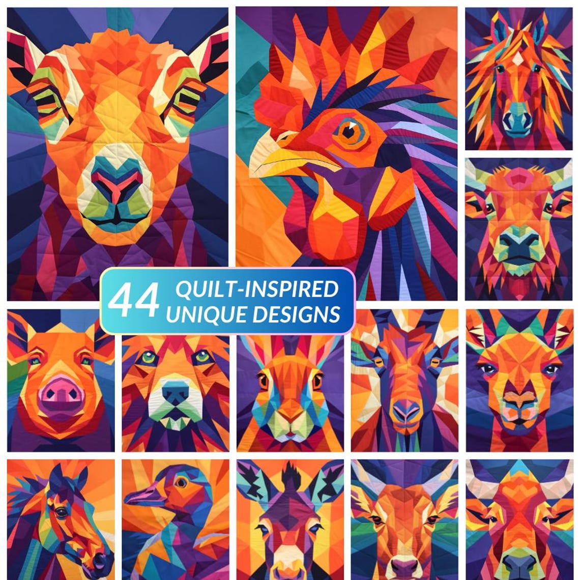 44 Creative Farm Animal Quilt Ideas. Quilt-inspired Animal Art ...