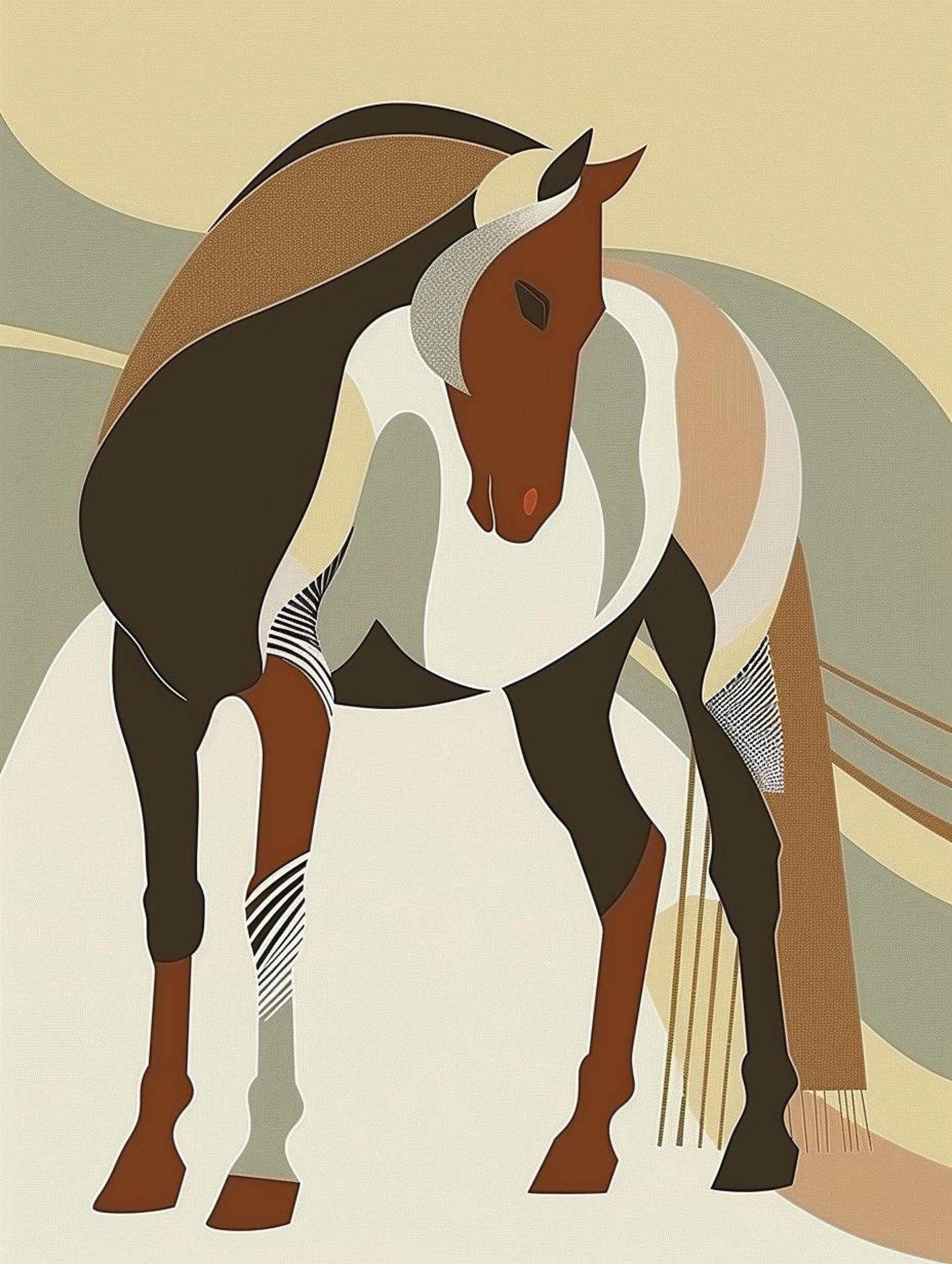 Equestrian Art Prints: Modern Horse Poster Set (digital Download) - Etsy