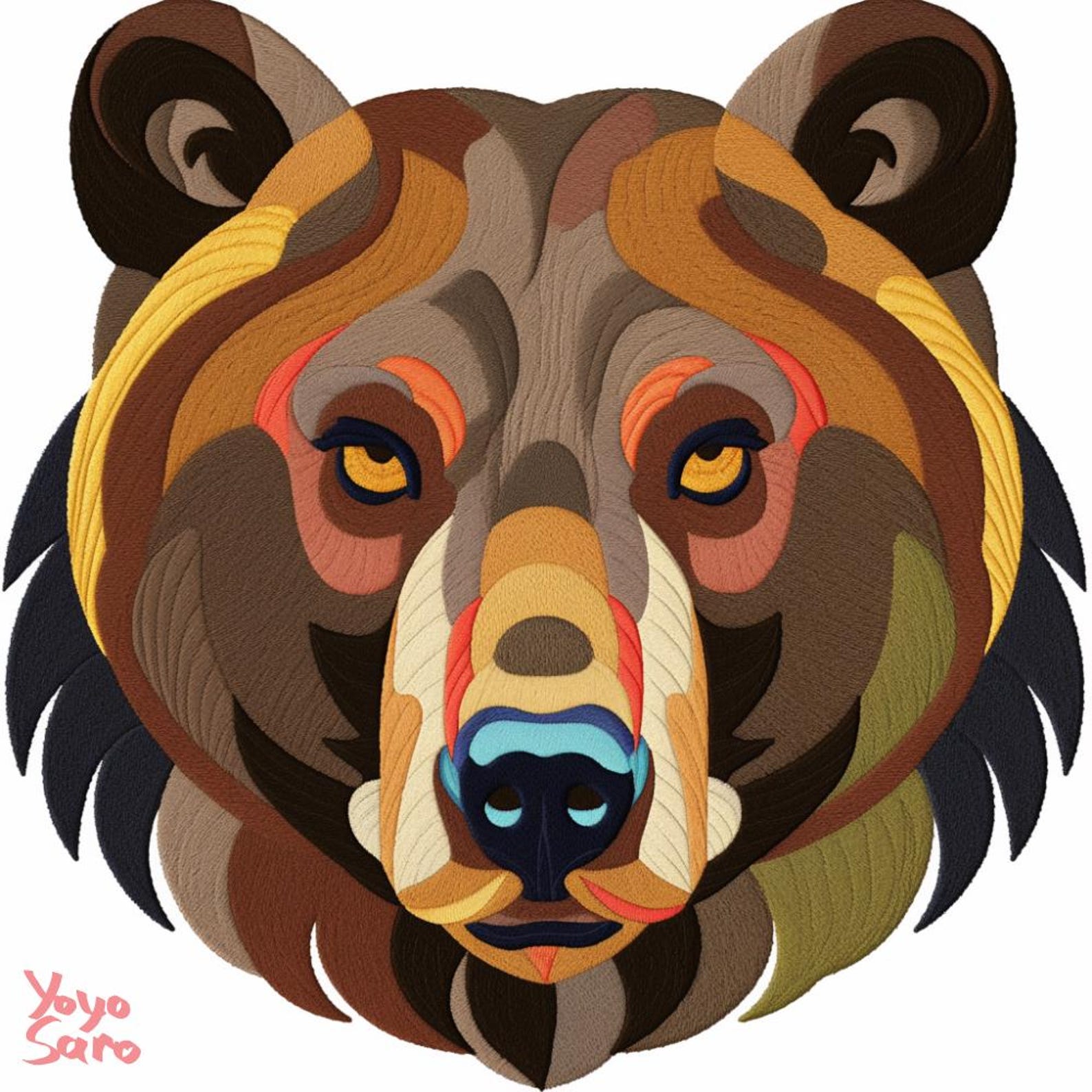 Set of 50 BEAR QUILT DESIGNS || Bear Patchwork Quilt Pattern Inspired ...