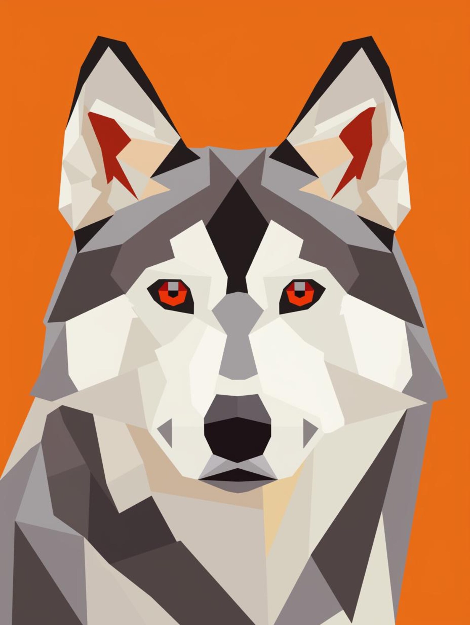 Siberian Husky Quilt-inspired Portraits | 20 Low Poly FPP Reference ...