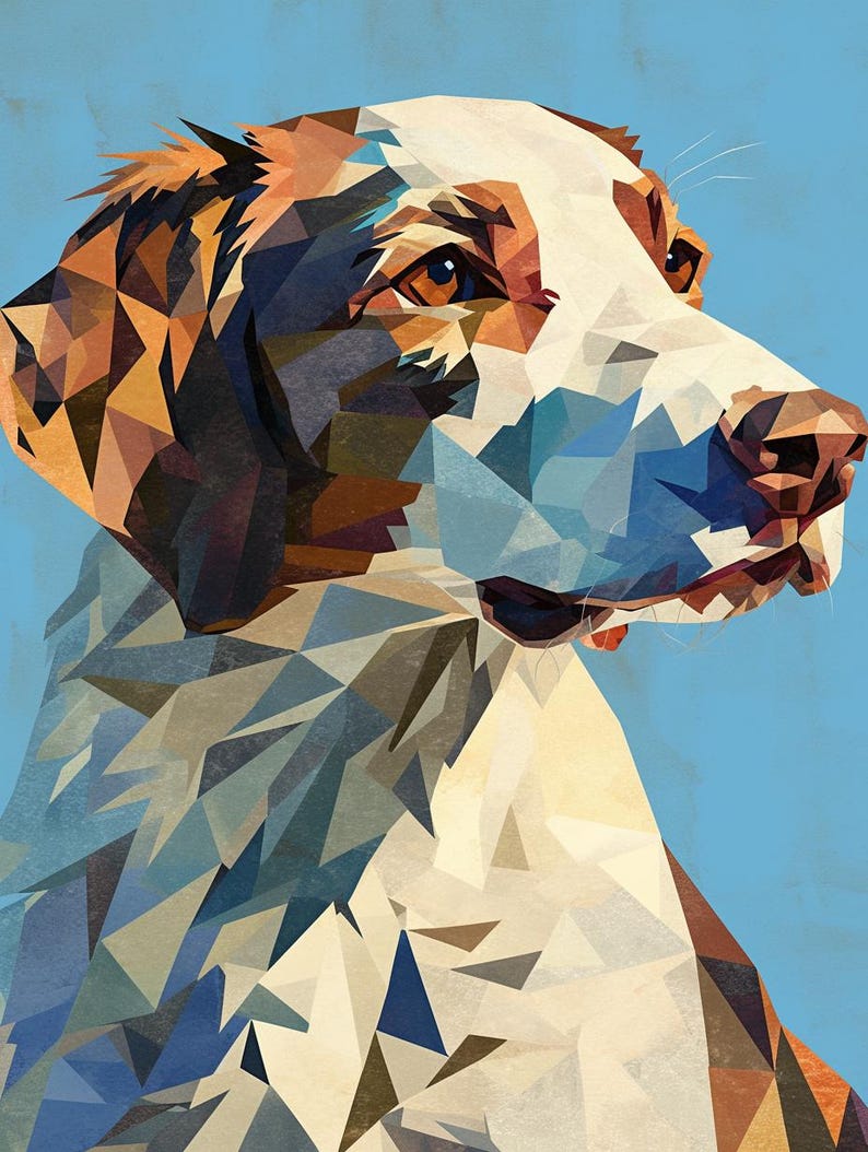 40 Creative Low Poly Dog Quilt Ideas. Geometric Dog Breeds - Quilt ...