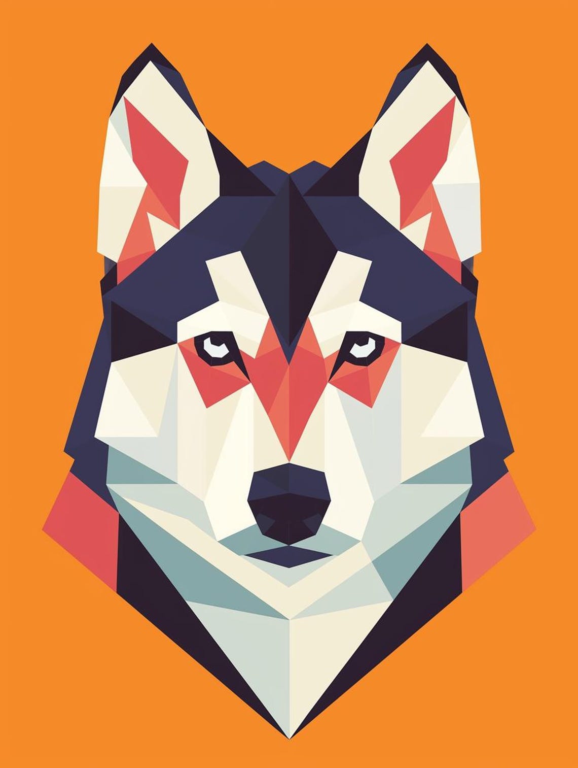 Siberian Husky Quilt-inspired Portraits | 20 Low Poly FPP Reference ...