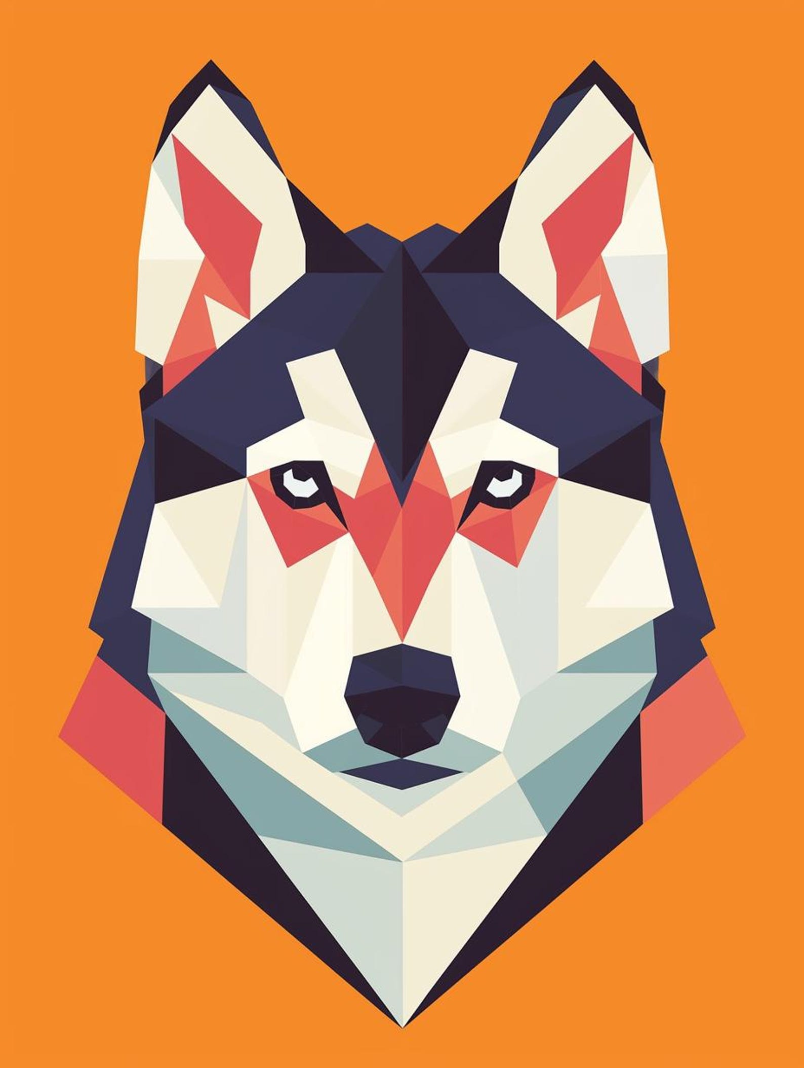Siberian Husky Quilt-inspired Portraits | 20 Low Poly FPP Reference ...