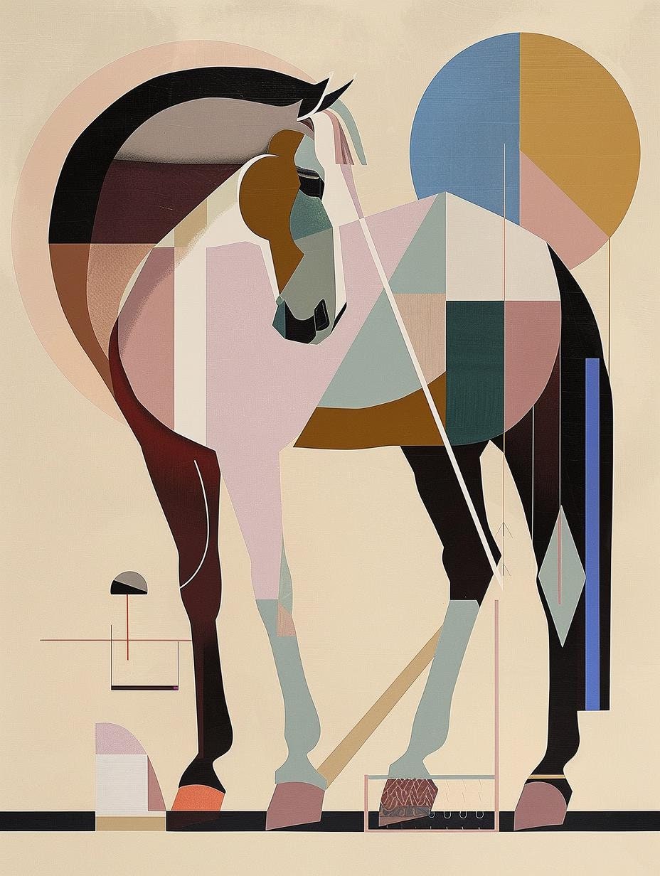 Equestrian Art Prints: Modern Horse Poster Set (digital Download) - Etsy