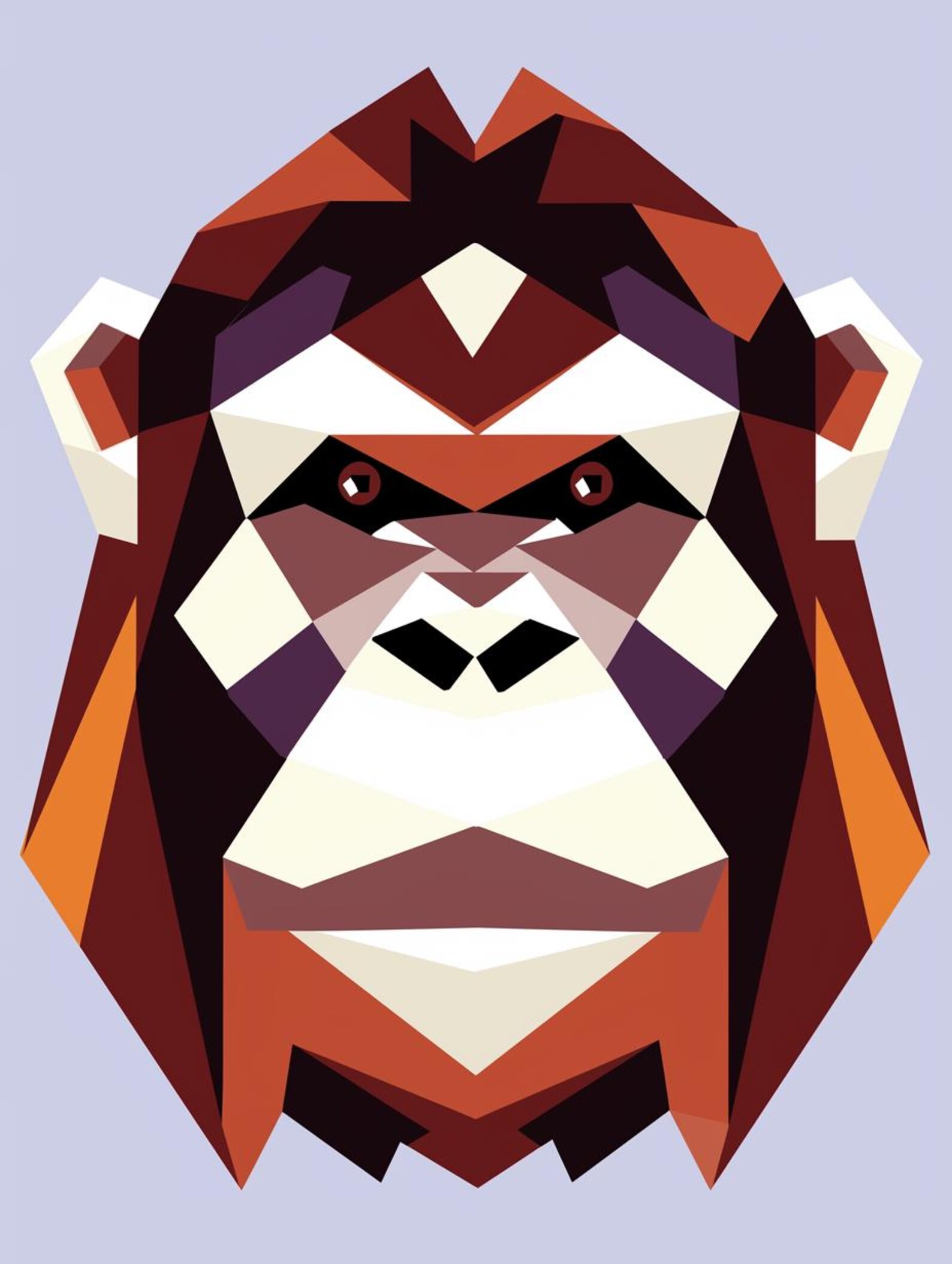 50 Quilt-inspired Digital Monkey Prints | Monkey Low Poly Quilted ...