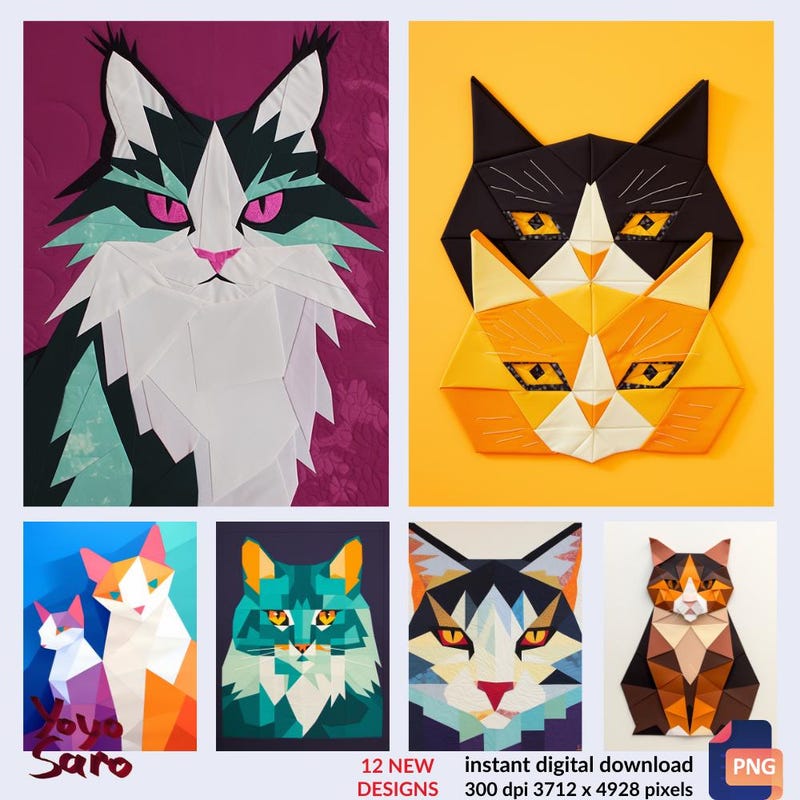 Cat Quilt Pattern - Etsy