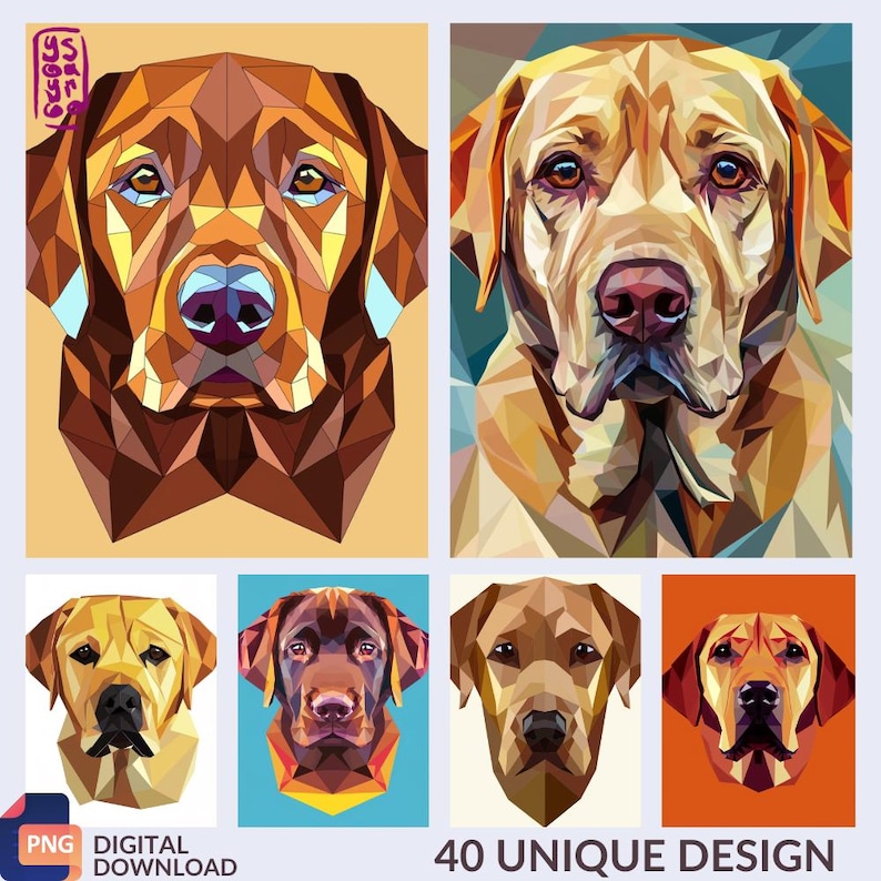 40 Creative Low Poly Dog Quilt Ideas. Geometric Dog Breeds - Quilt ...