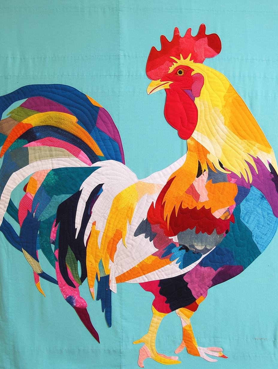 Set of 50 Patchwork Rooster Art - Foundation Paper Piecing Inspiration ...