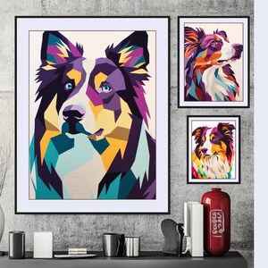 Vibrant Border Collie Quilt Design Collection (45 Images) | Geometric ...