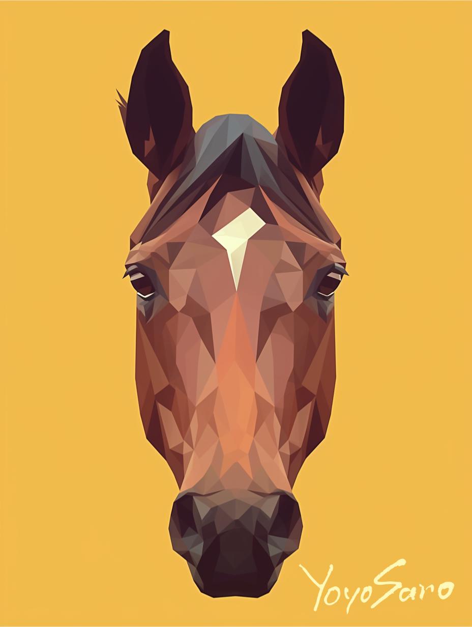 Set of Low Poly Horse Prints – Digital Downloads – Modern Geometric ...