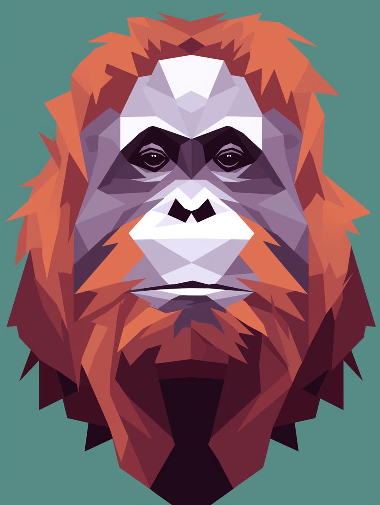 50 Quilt-inspired Digital Monkey Prints | Monkey Low Poly Quilted ...