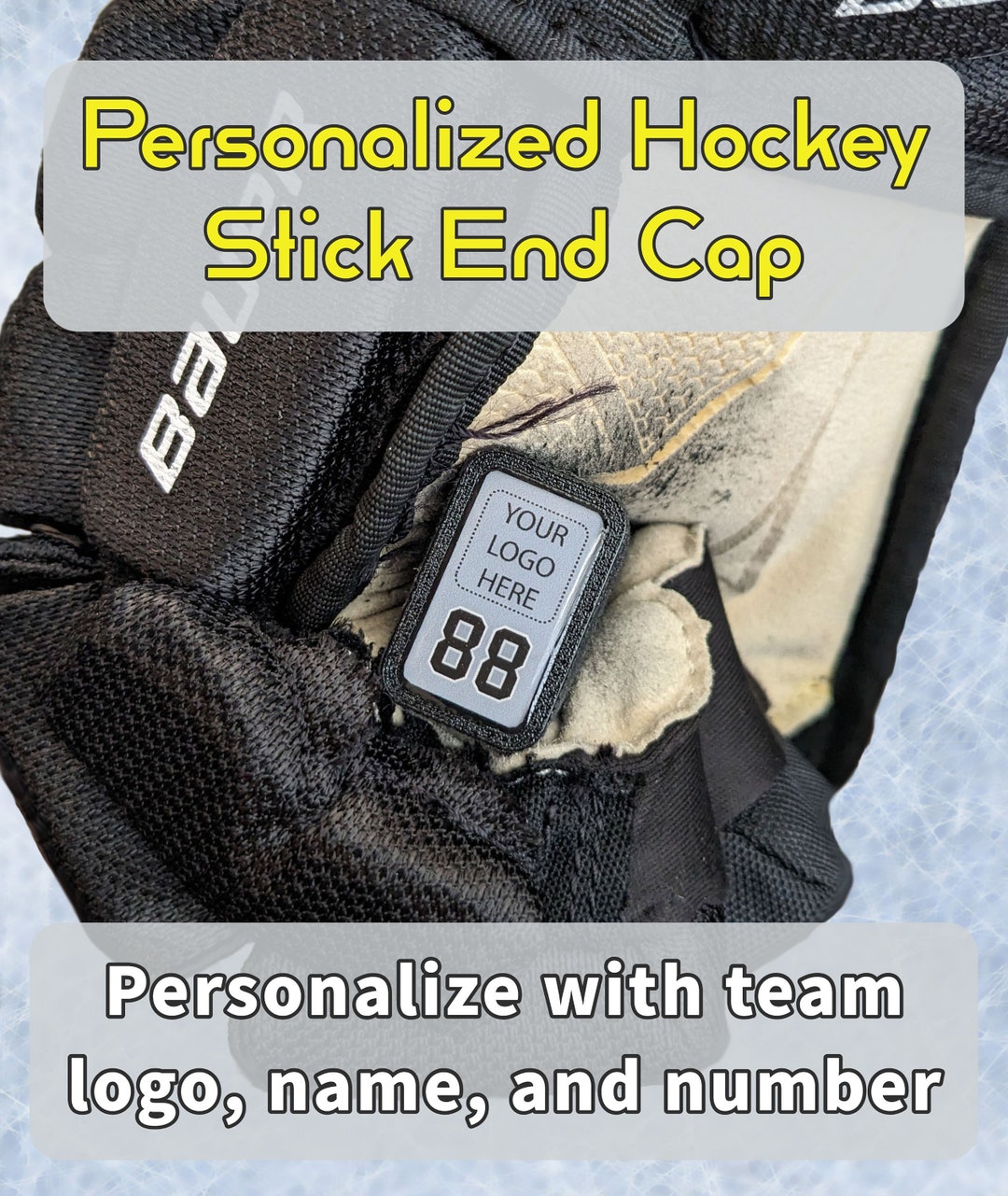 Personalized Hockey Stick End Cap - JR, INT, SR Sizes - Etsy