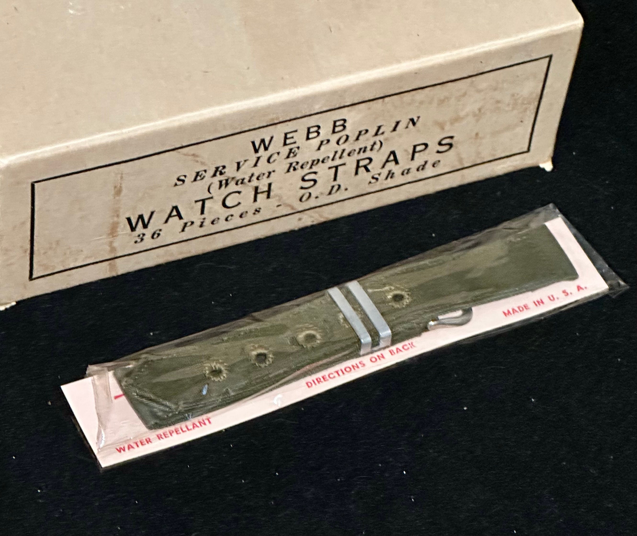 Authentic 1944 WW2 Military Issue Watch Band 2-piece 16mm Wide (5/8 In ...