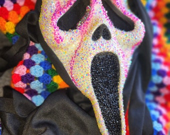 Bling Scream Mask Ghost Face Halloween Crystal Unique Cosplay - Etsy