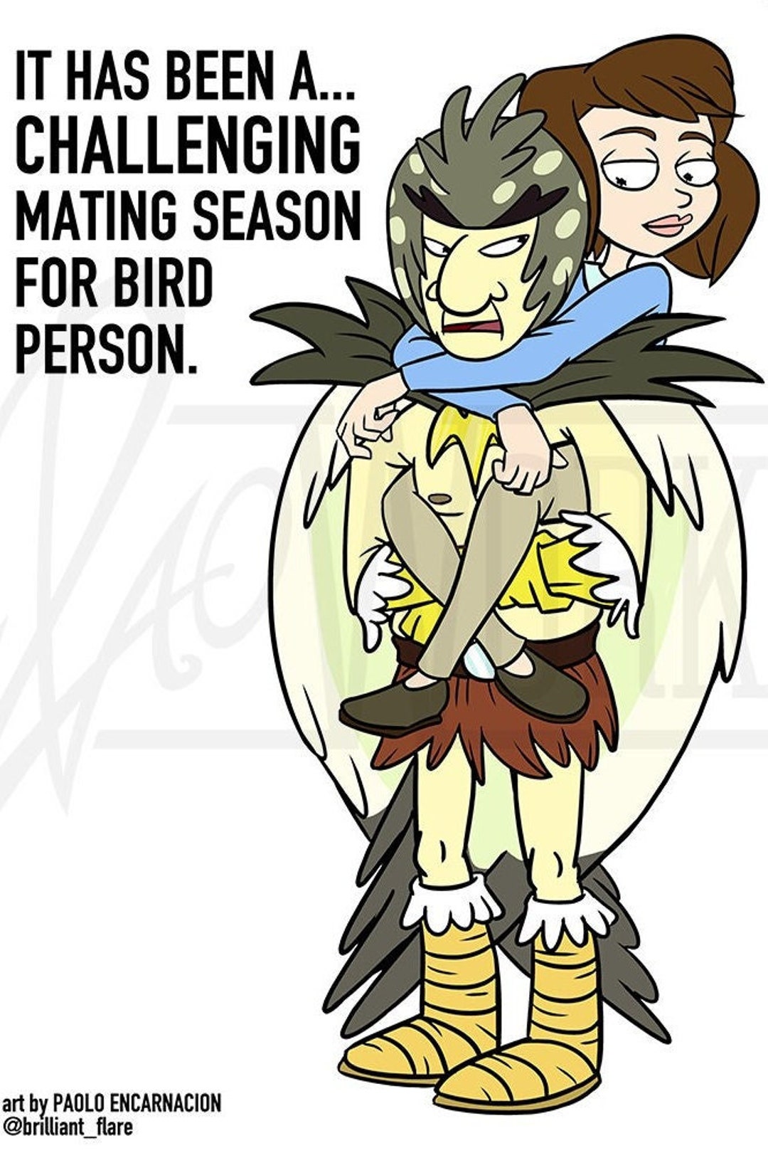 5x7 Original Rick and Morty Bird Person and Tammy Limited Edition Fan ...