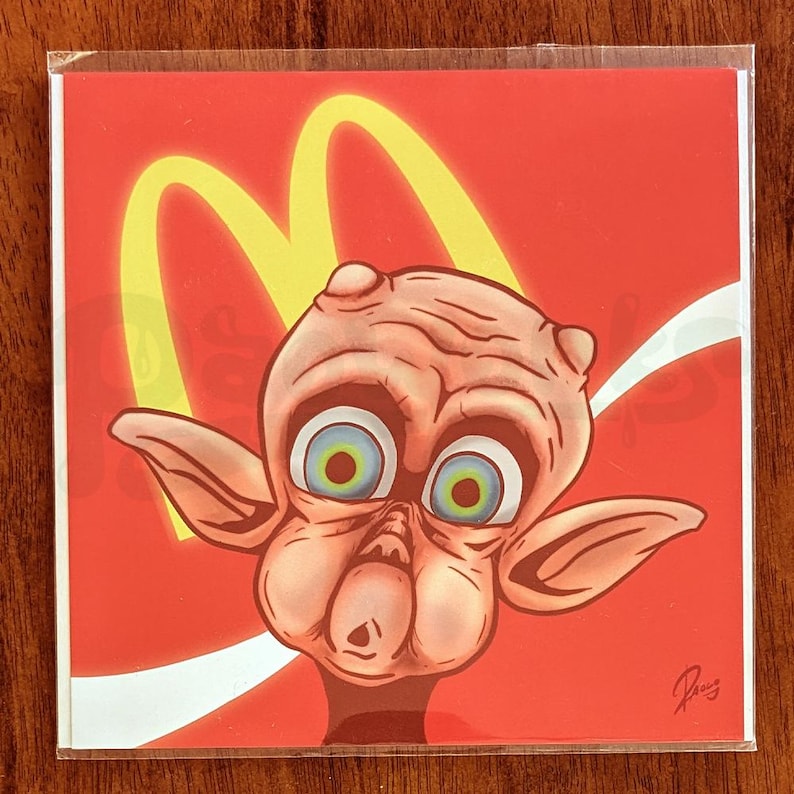 MAC - 8x8 Original Mac and Me Alien Fan Art Print Limited Edition - Etsy