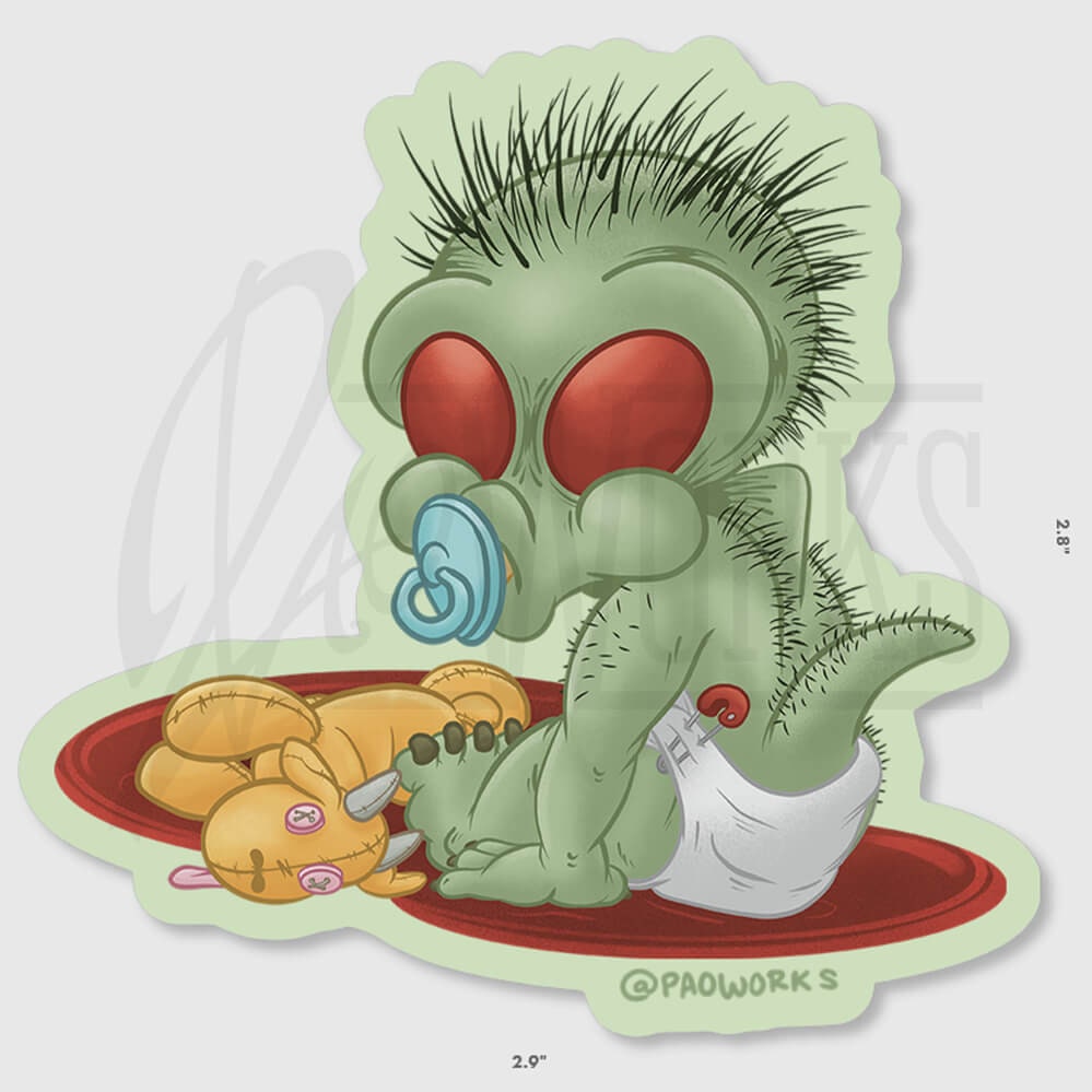 Cute Baby Chupie Chupacabra Cryptid Waterproof Vinyl Matte Sticker - Etsy