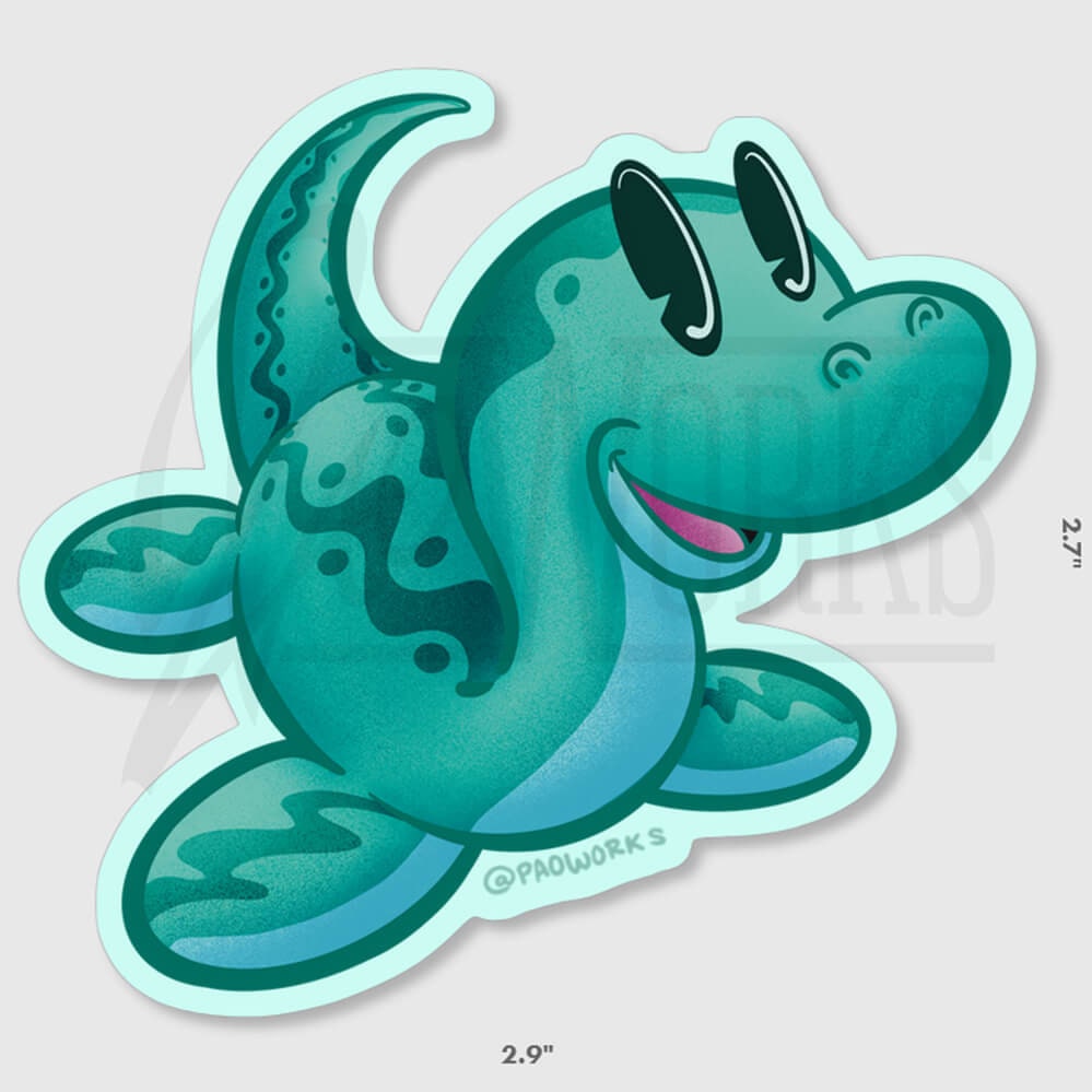 Nessie the Loch Ness Monster Cryptid Waterproof Vinyl Matte Sticker ...