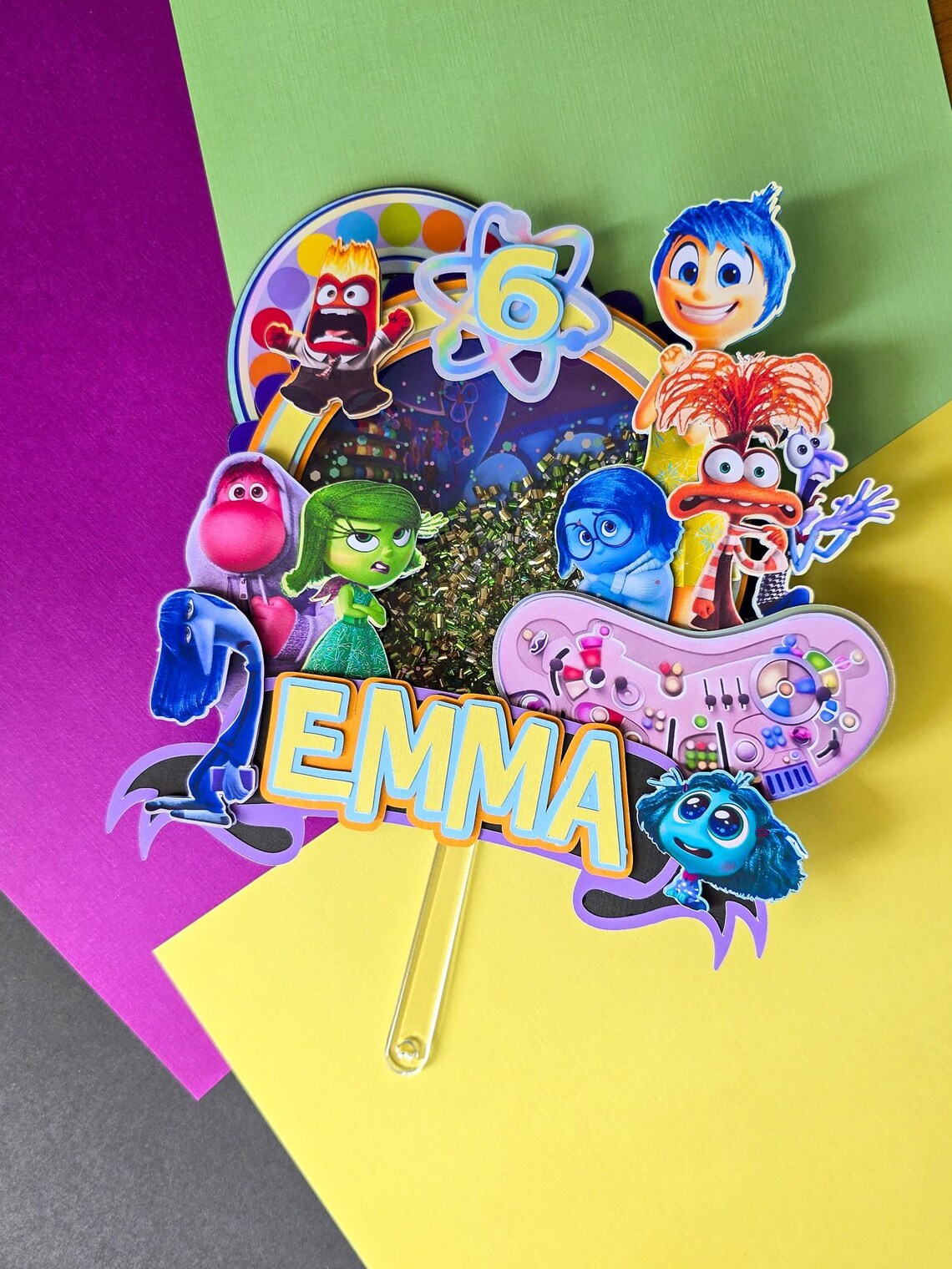 Inside Out Cake Topper, Intensamente Cake Topper, Inside Out ...