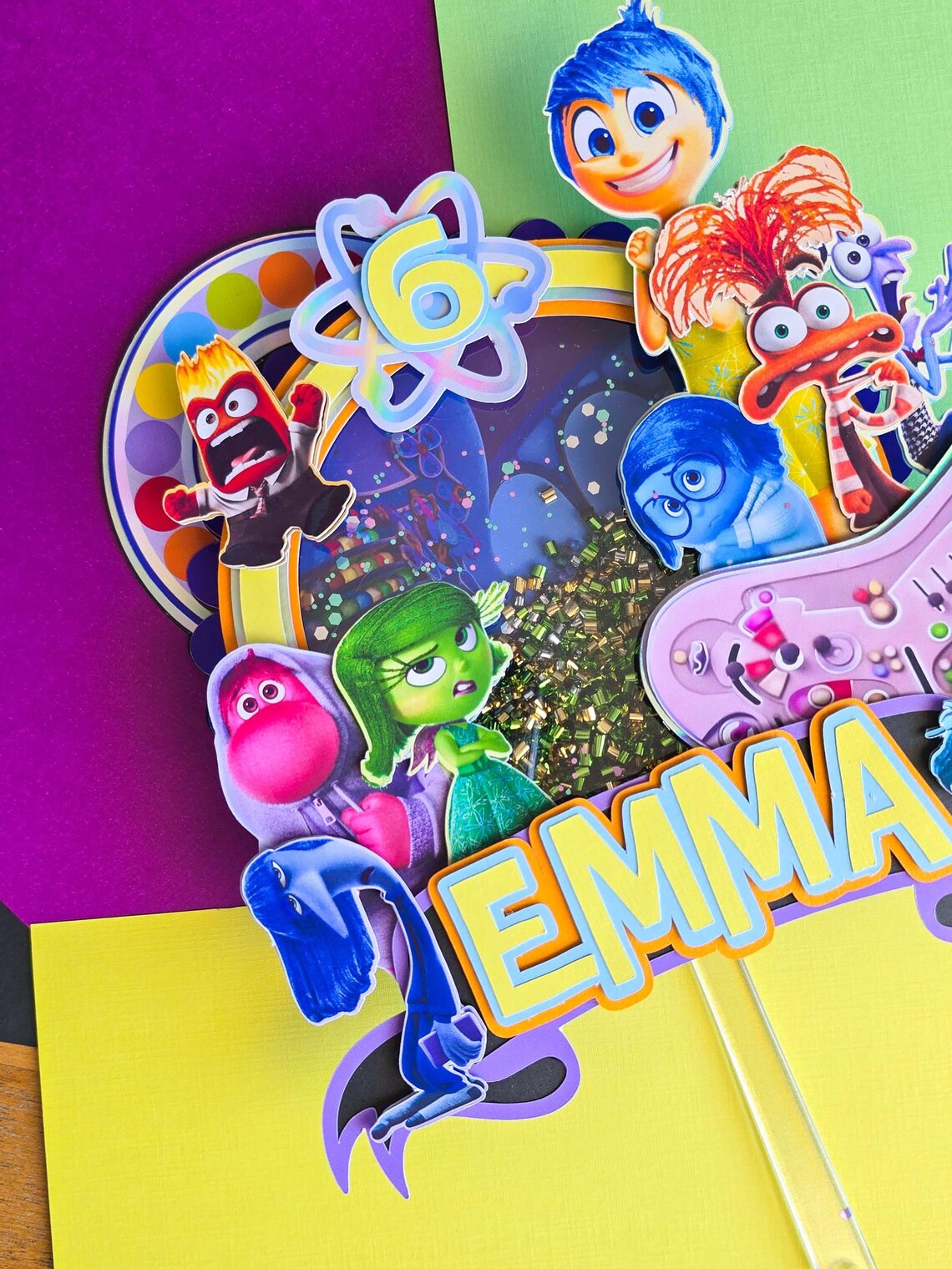 Inside Out Cake Topper, Intensamente Cake Topper, Inside Out ...