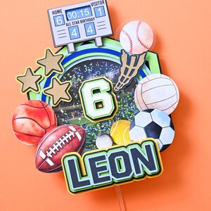 All Sports Cake Topper, Sports Cake Topper, Sports Themed Cake Topper ...