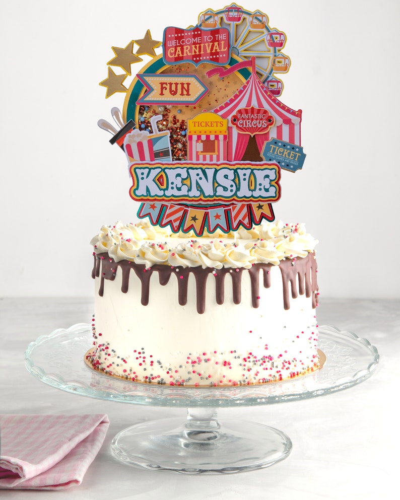 Circus Cake Toppers Circus Tent Cake Topper Carnival Cake - Etsy