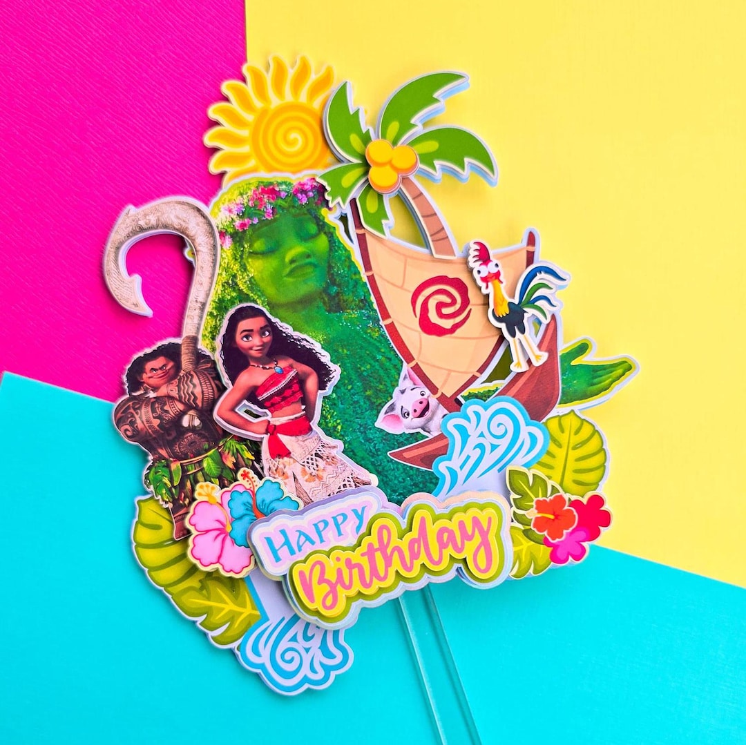 Moana Cake Topper, Baby Moana Cake Topper, Moana Birthday Cake Topper ...