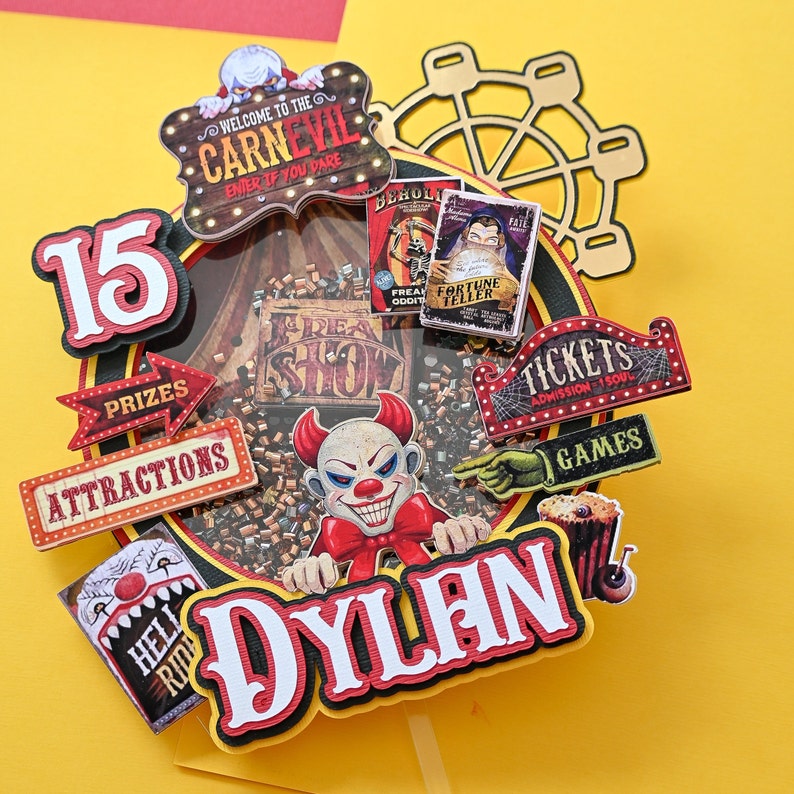 Circus Cake Toppers, Circus Tent Cake Topper, Halloween Circus, Haunted ...