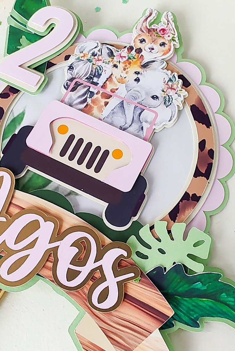 3D Safari Cake Topper Safari Cake Topper Wild Animals Cake - Etsy