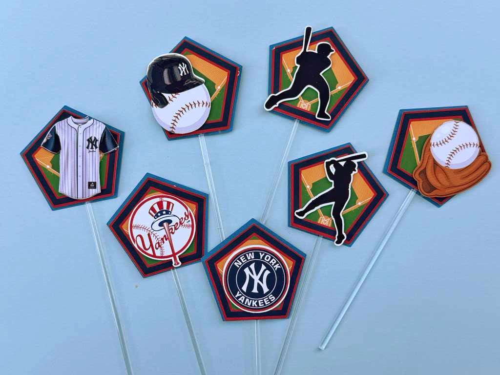 Yankees Cake Topper, New York Yankees Cake Topper, Baseball Theme Cake ...