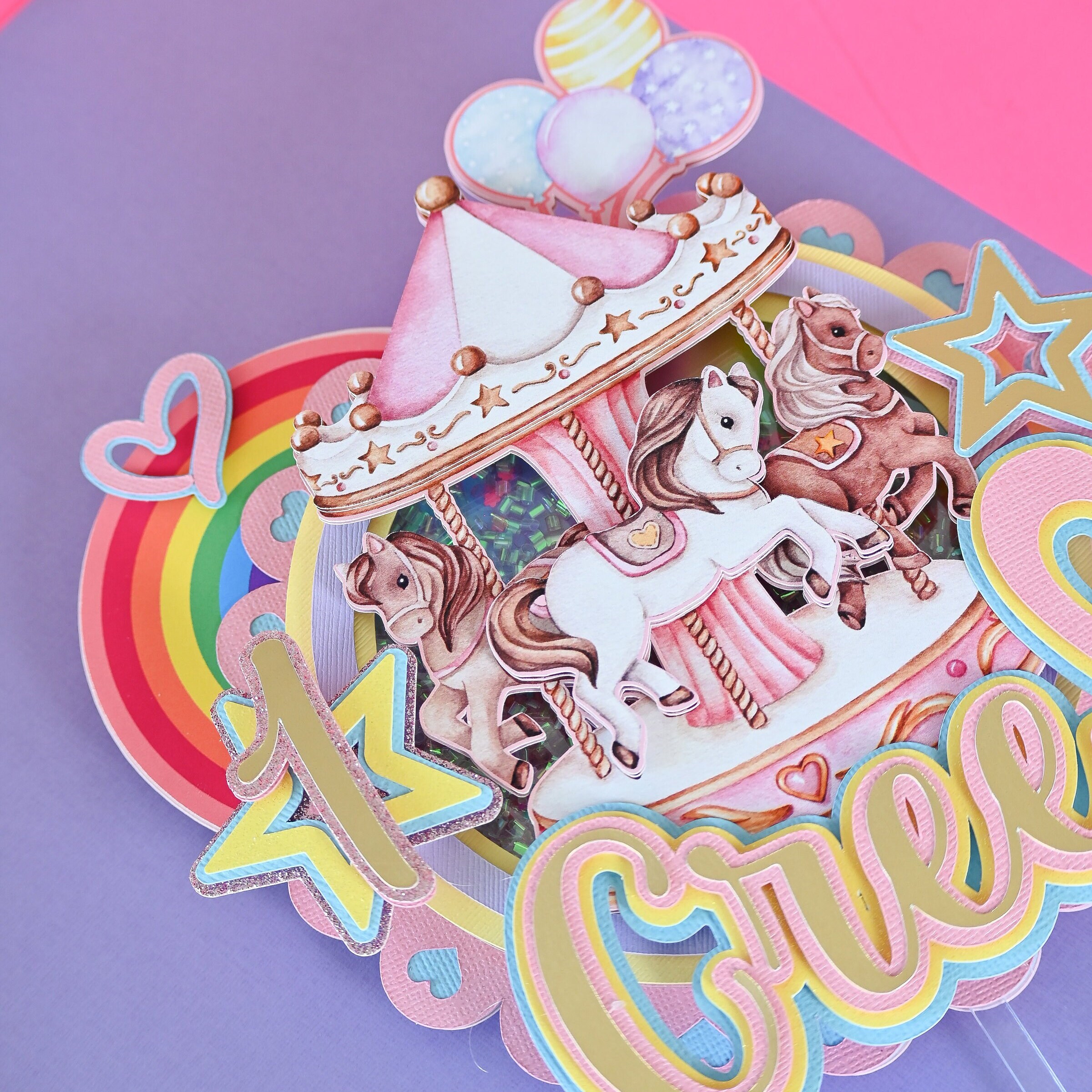 Carrousel Cake Topper, Circus Cake Topper, Carnival Cake Topper, Circus ...