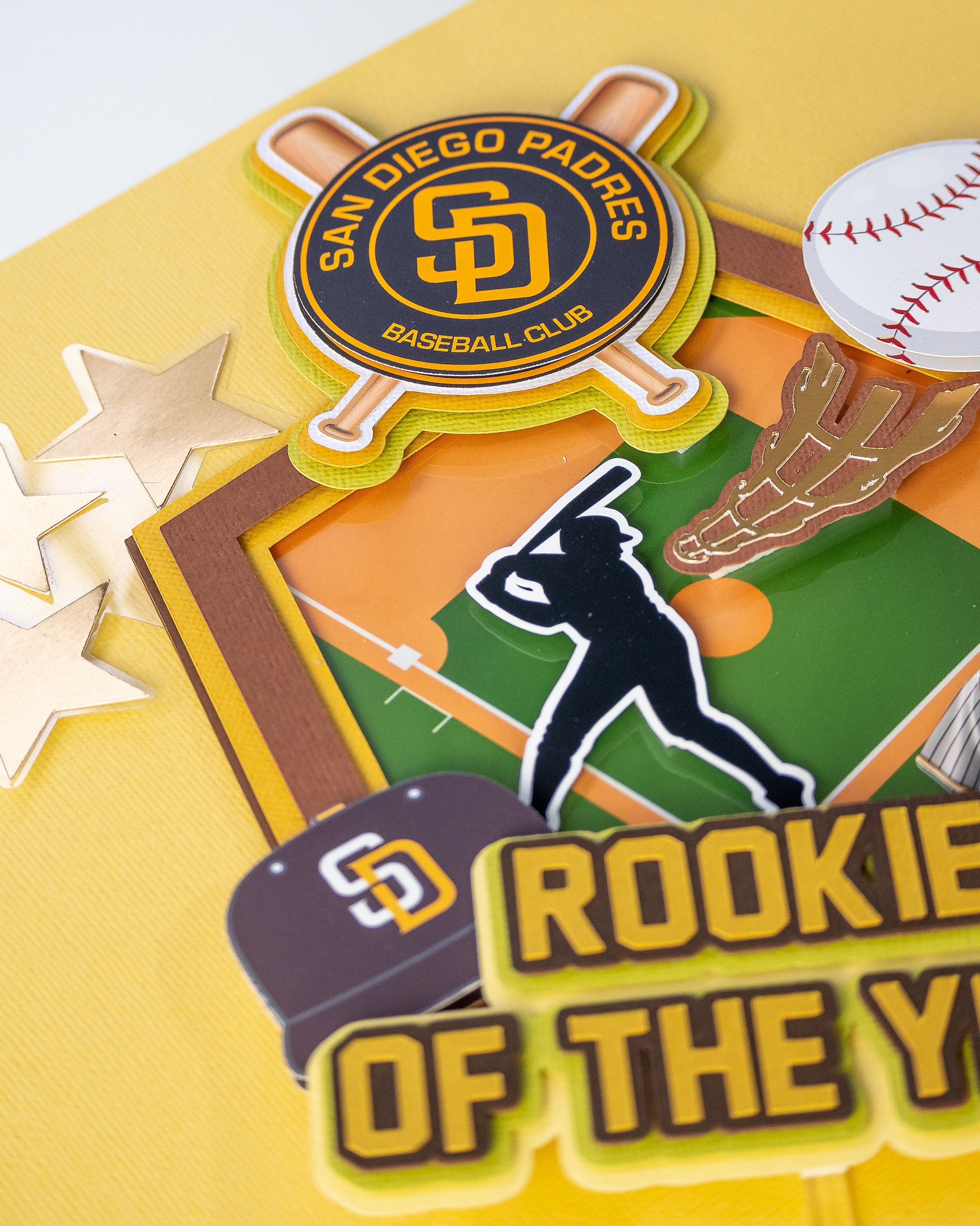 San Diego Padres Cake Topper, 3D Shaker Cake Topper, Baseball Theme ...