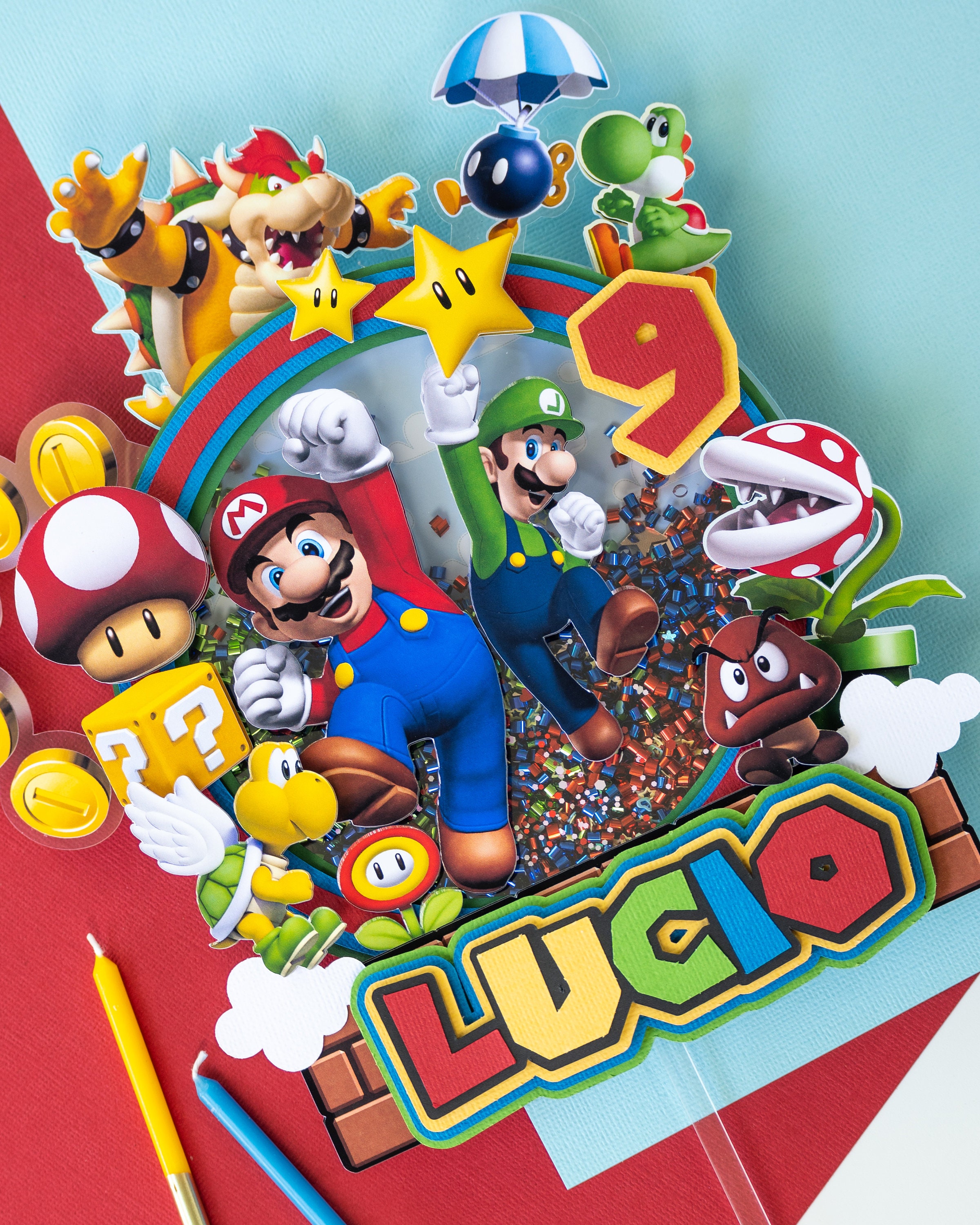 Super Mario Cake Topper Mario Bros Cake Topper Mario Cake - Etsy España