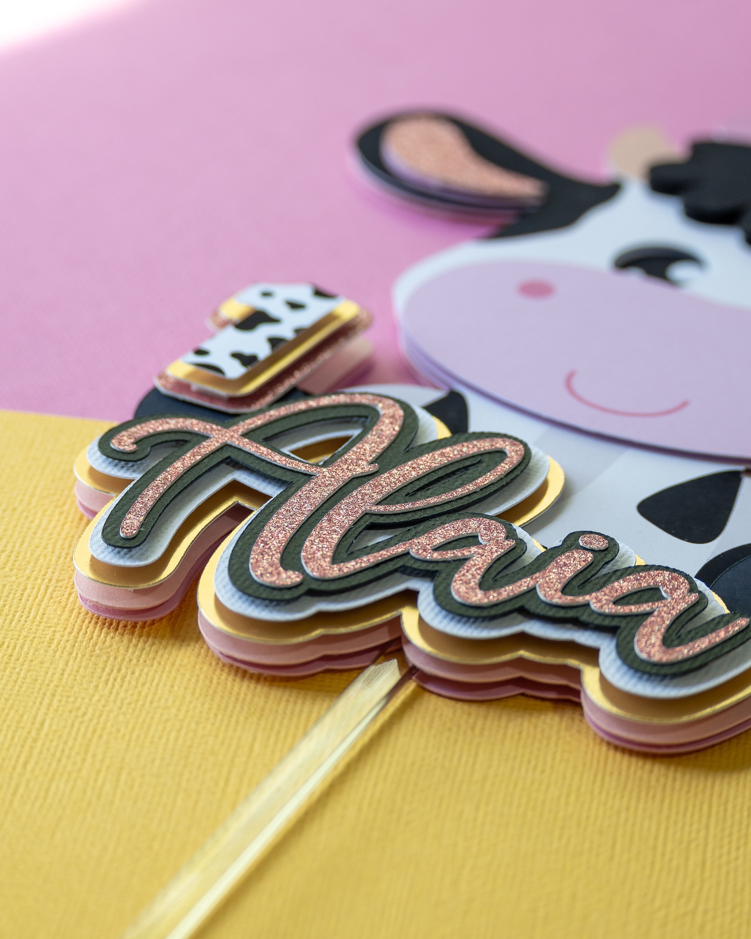 One Cow Cake Topper, Holy Cow I'm One, Cow Birthday, Baby First Cake ...