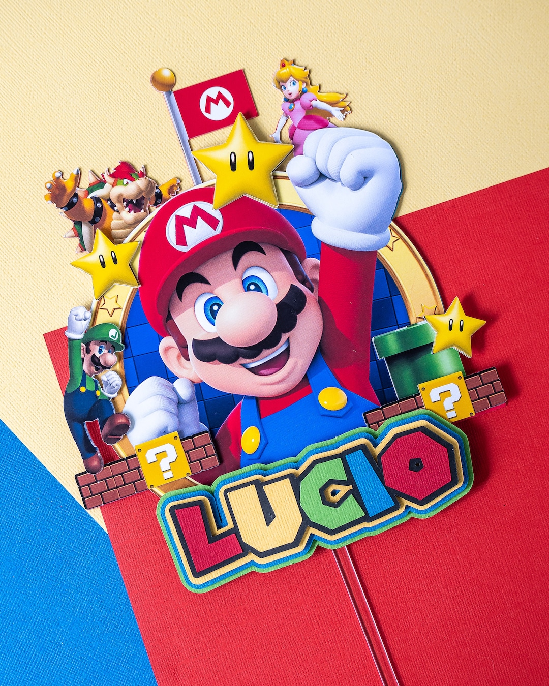 Super Mario Cake Topper, Mario Bros Cake Topper, Mario Cake Topper ...