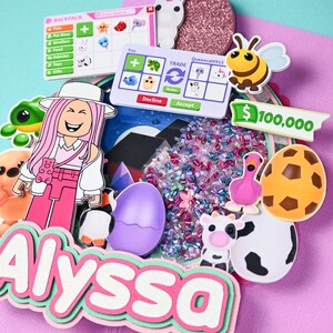 Roblox Adopt Me Cake Topper, Adopt Me Roblox, Roblox Girl Birthday Cake ...