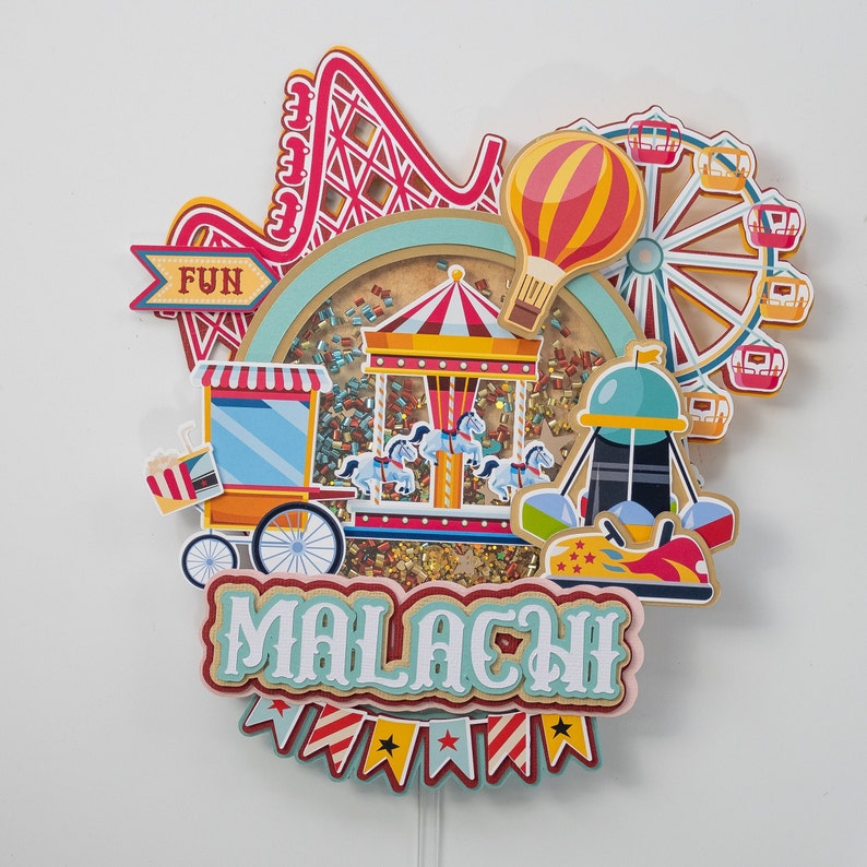 Amusement Park Cake Topper, Amusement Park Birthday, Amusement Park ...