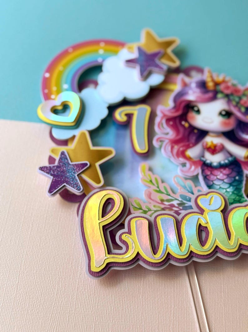 Mericorn, Mermaid Unicorn Cake Topper, Unicorn Mermaid, Mermaid Unicorn ...